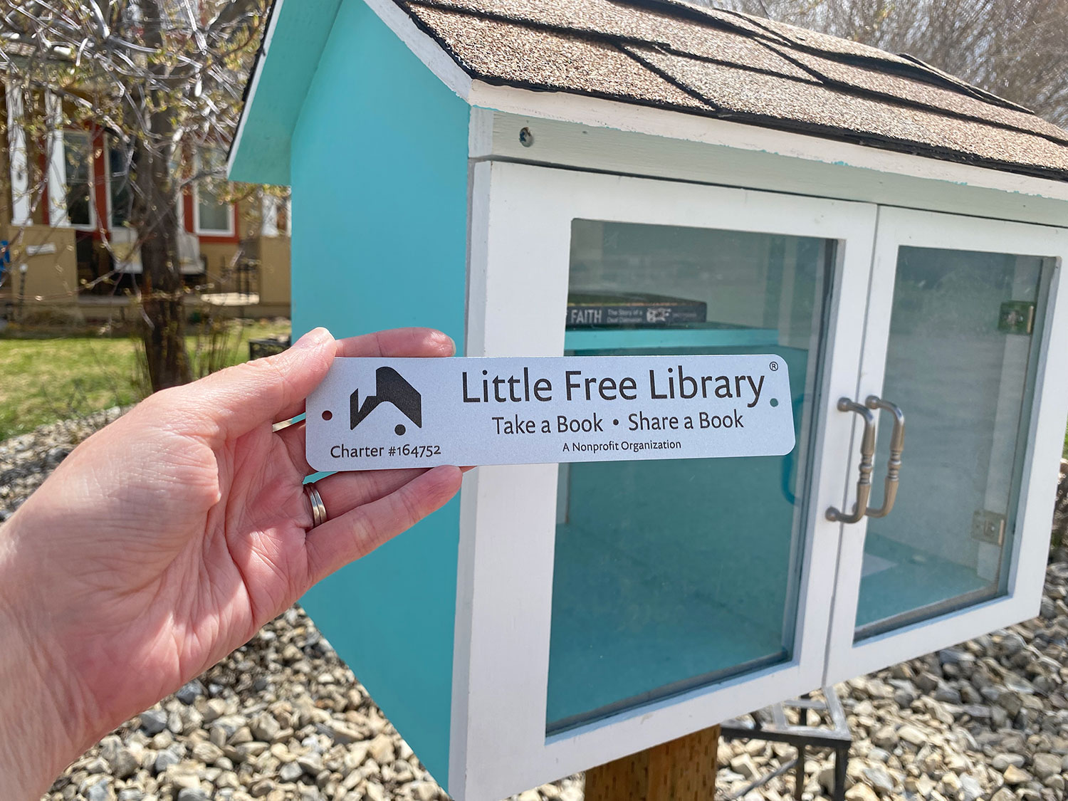 Faith's Little Free Library - Spots of Joy